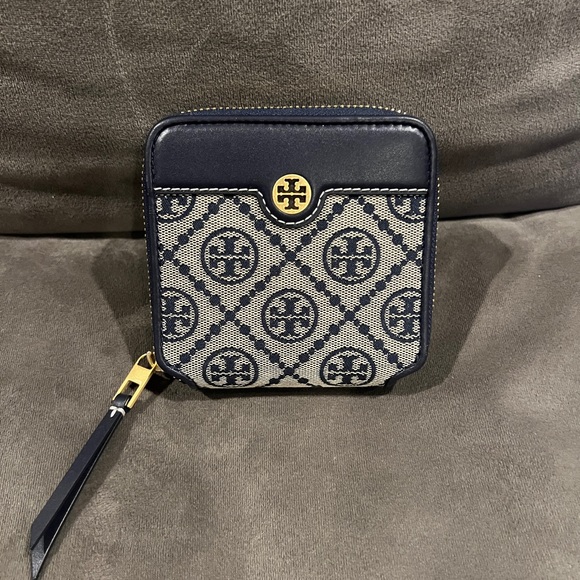 Tory Burch | Bags | Tory Burch T Monogram Jacquard Bifold Wallet With ...